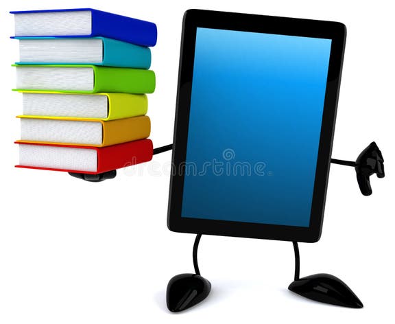 Fun tablet stock illustration. Illustration of multimedia - 55513886