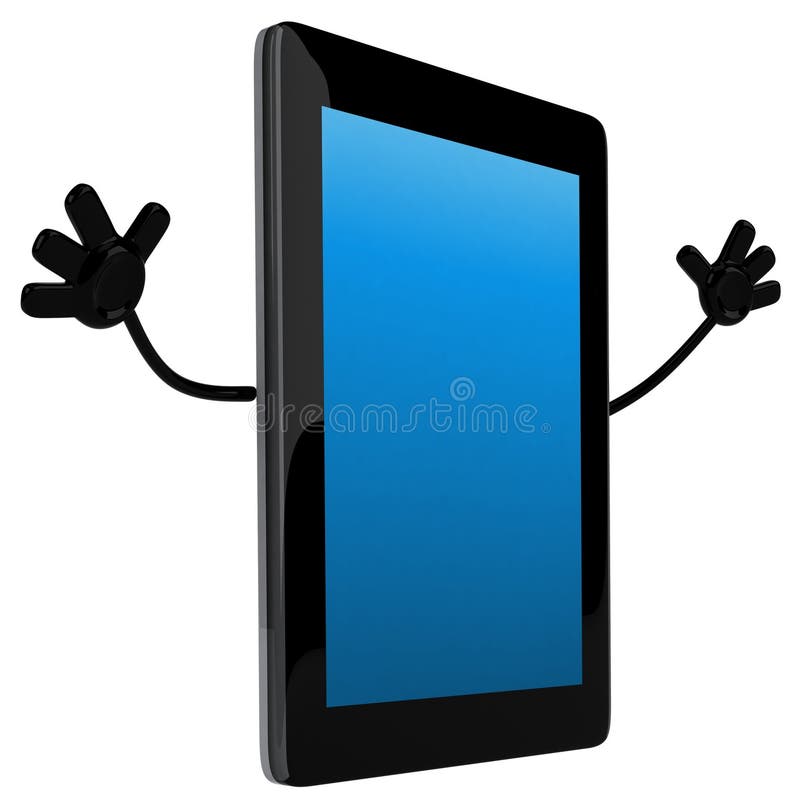 Fun tablet stock illustration. Illustration of device - 65950683
