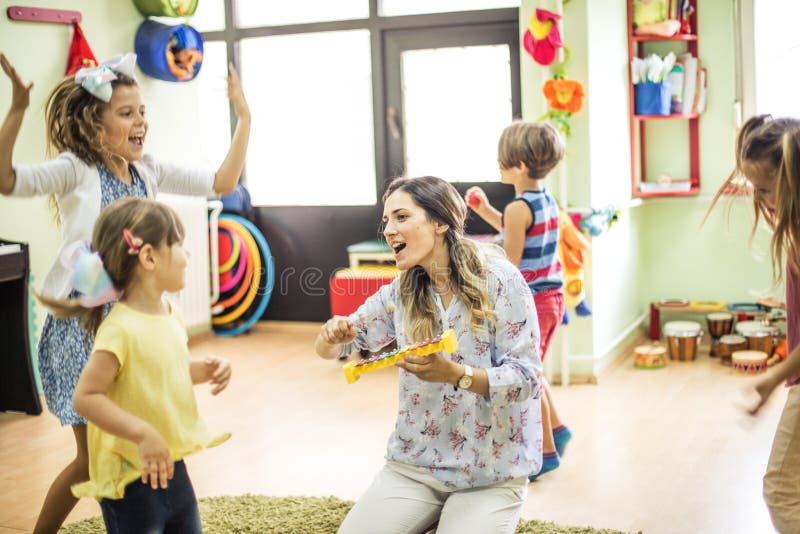 Fun with teacher stock image. Image of artist, child - 157477833