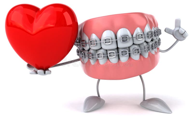 Fun teeth stock illustration. Illustration of humor, braces - 46236432