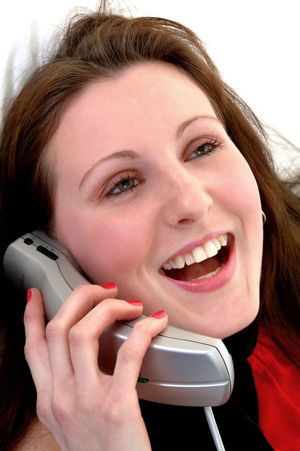 Telephone stock image. Image of attractive, wire, happy - 563917