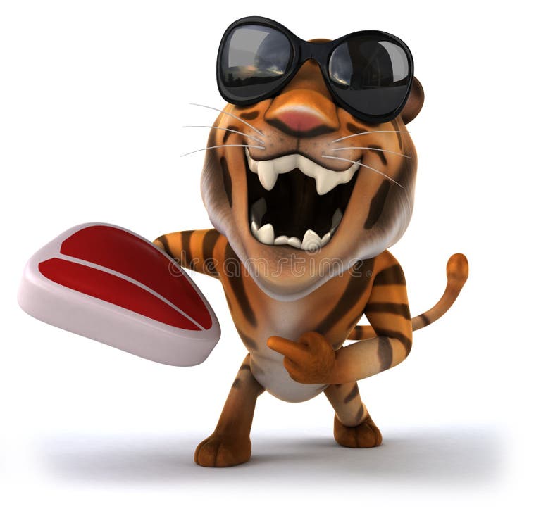 Fun tiger stock illustration. Illustration of carnivore - 43893974
