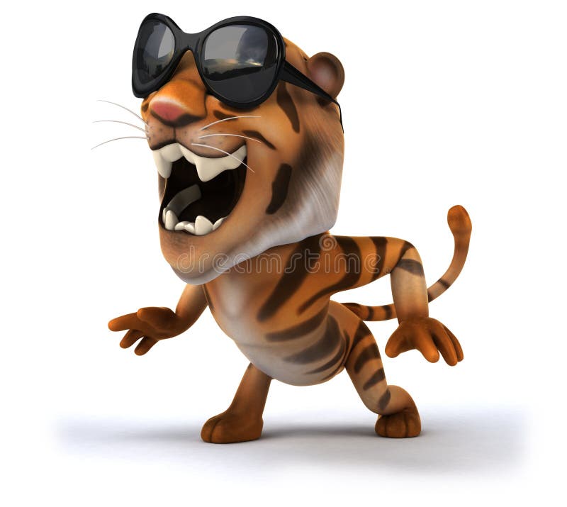 Fun tiger stock illustration. Illustration of isolated - 47987849