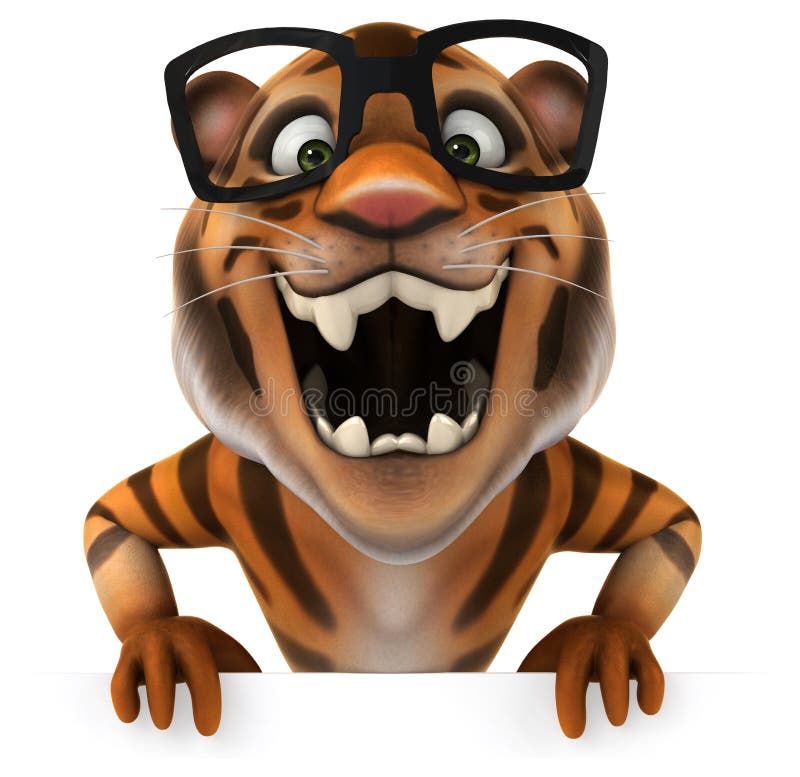 Fun tiger stock illustration. Illustration of graphic - 48865554