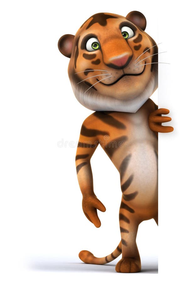 Fun tiger stock illustration. Illustration of isolated - 50015667