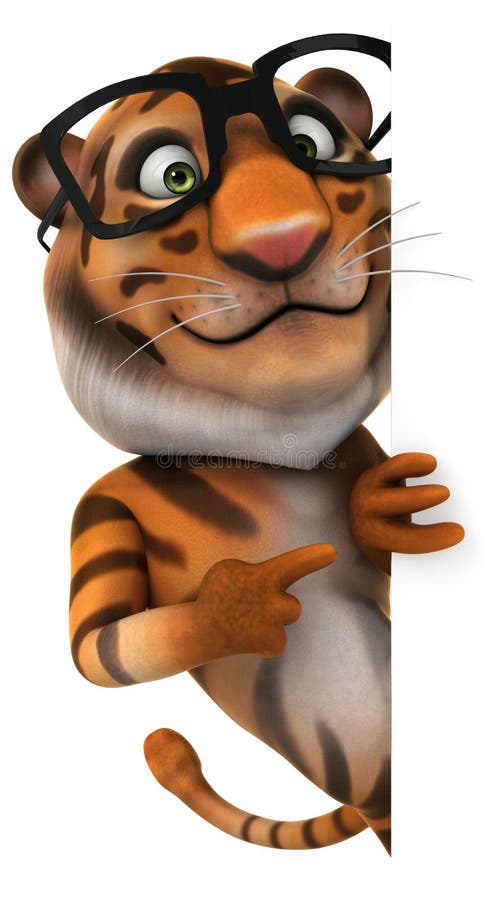 Fun tiger stock illustration. Illustration of beauty - 55856256