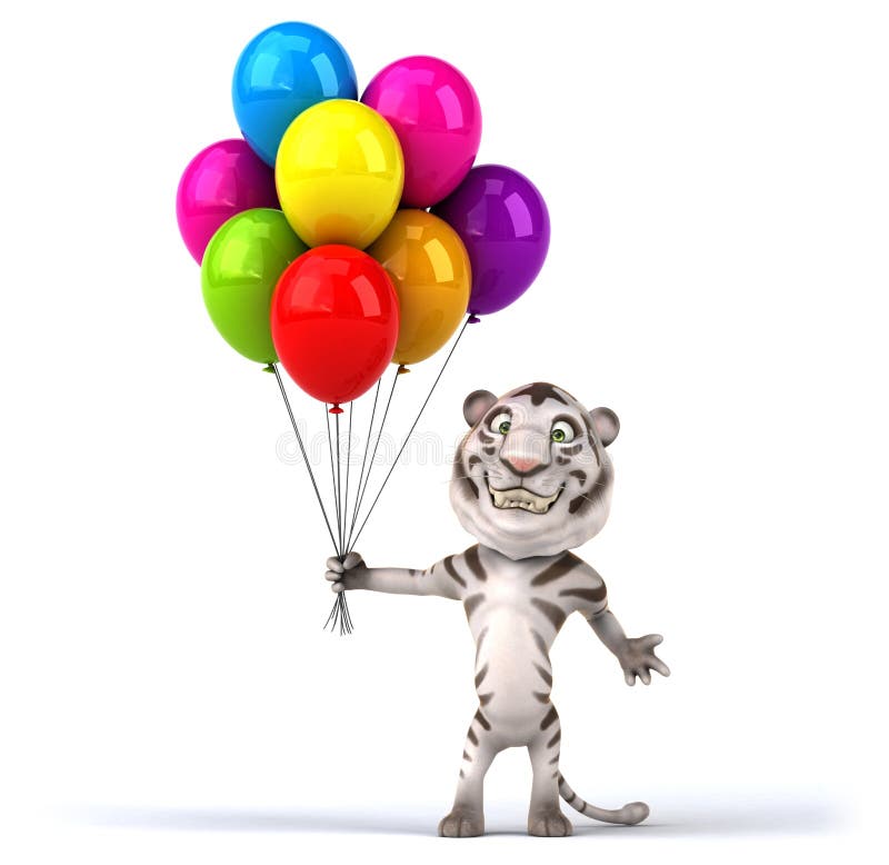 Fun tiger stock illustration. Illustration of drawing - 57319558