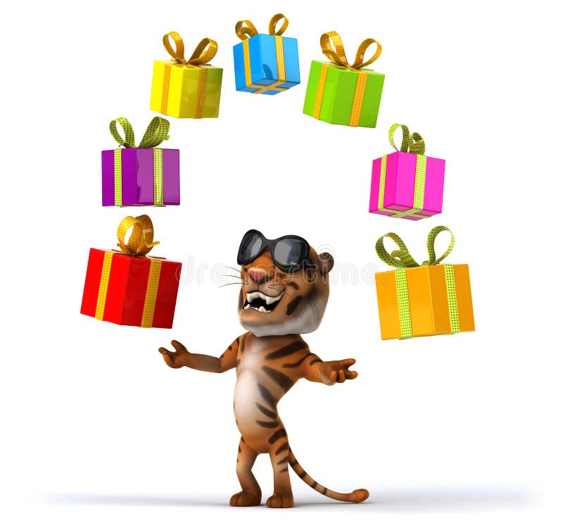 Fun tiger stock illustration. Illustration of feline - 57319933