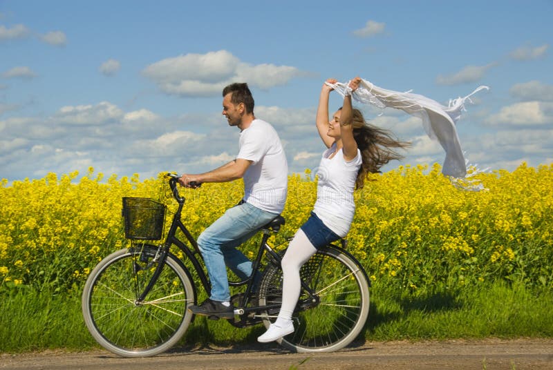 Fun together stock photo. Image of couple, field, enjoyment - 18813314