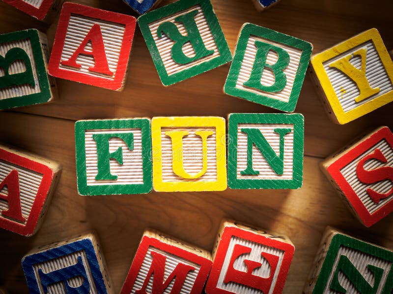 Fun toy blocks stock image. Image of word, play, wooden - 37626827
