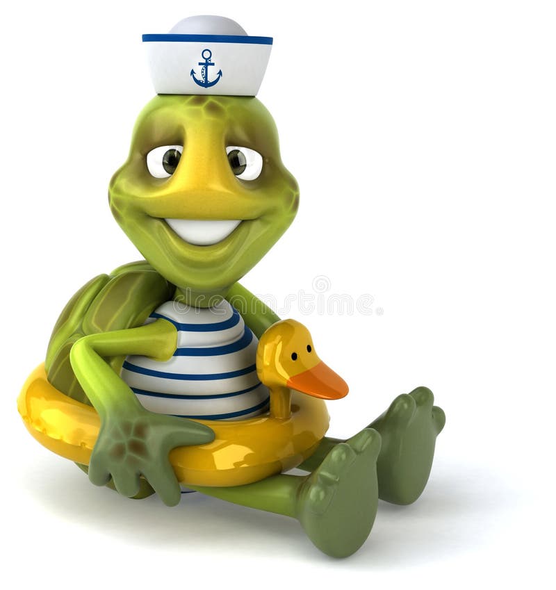 Fun turtle stock illustration. Illustration of navigate - 48448420