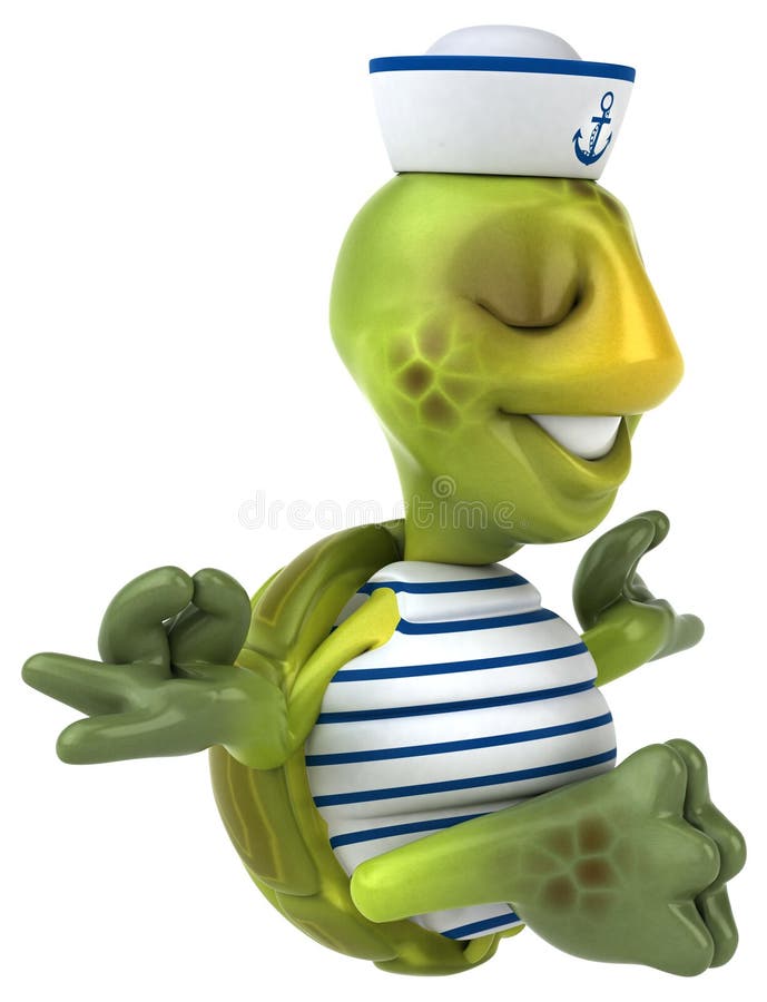 Fun turtle stock illustration. Illustration of happy - 48448449