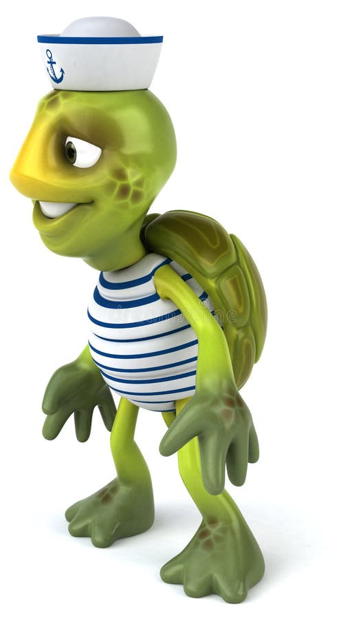 Fun turtle stock illustration. Illustration of nature - 49015385