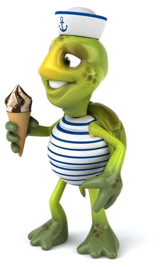 Fun turtle stock illustration. Illustration of calm, cartoon - 49015541