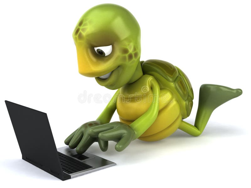 Fun turtle stock illustration. Illustration of nature - 10137672