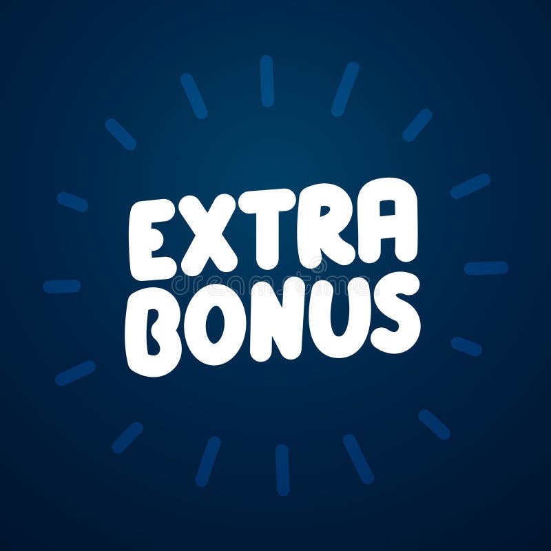 Fun Label with Bold Text Extra Bonus Stock Vector - Illustration of ...