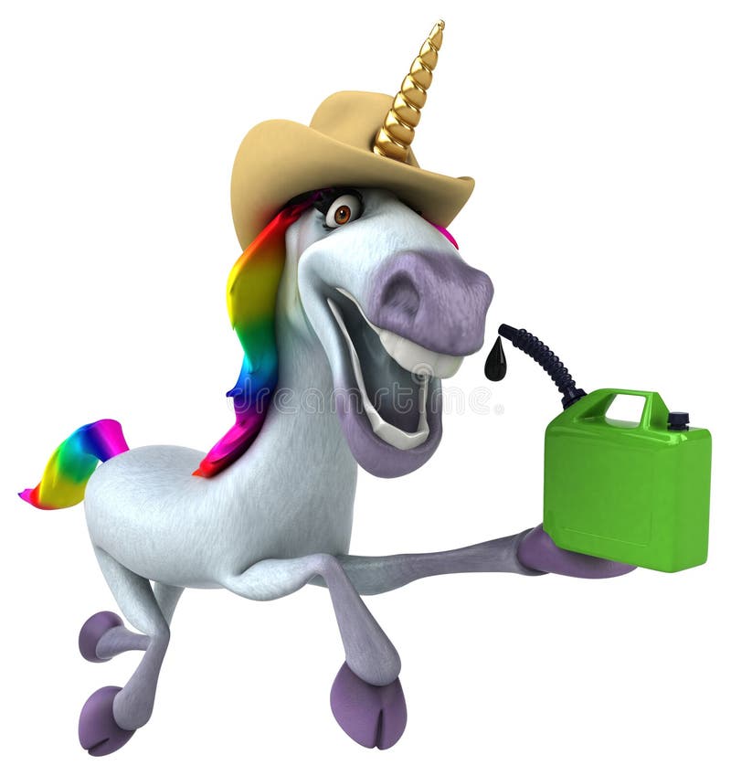 Fun Unicorn - 3D Illustration Stock Illustration - Illustration of ...
