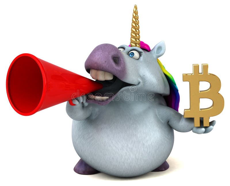 Fun Unicorn - 3D Illustration Stock Illustration - Illustration of ...