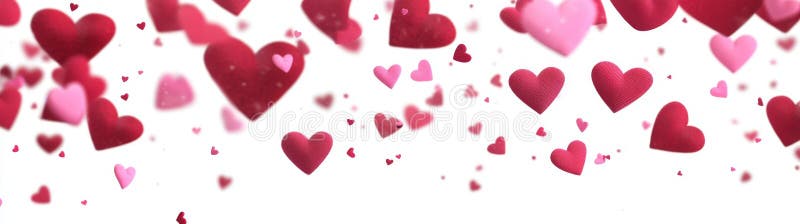 Fun and Upbeat Composition of Hearts in Many Colors and Sizes on a ...