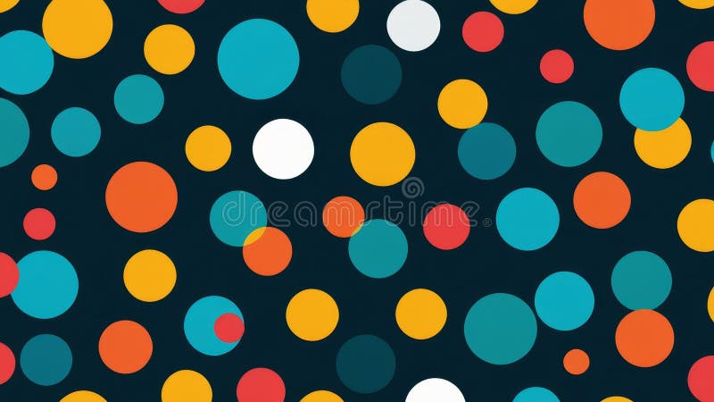 Fun and Vibrant Pattern of Colorful Circles on a Dark Background ...