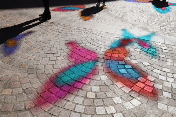 The Fun of Visual Effect at the Color Shadow 1 Jan 2021 Stock Image ...