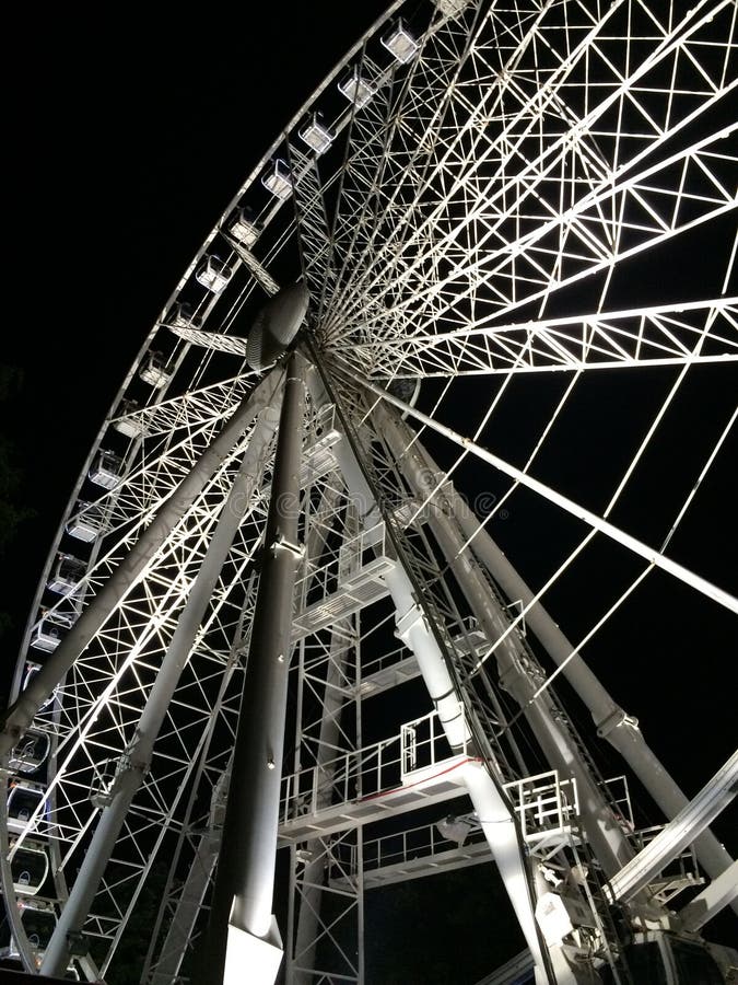 Fun wheel stock image. Image of city, night, wheel, white - 60023775