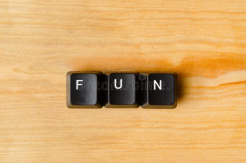 Fun word stock image. Image of concept, word, keyboard - 96422859