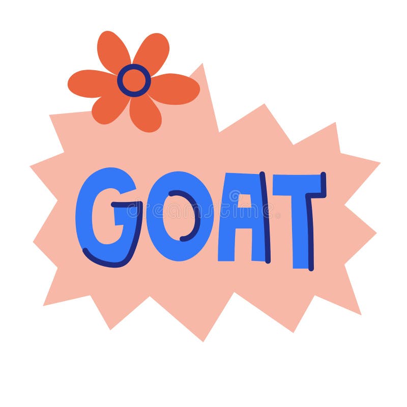 Fun Word Text Sticker Colorful Design Element. Stock Illustration ...