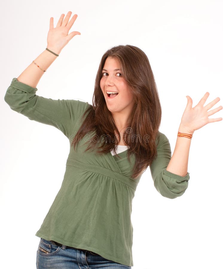 Fun young girl stock image. Image of joking, natural - 19152639