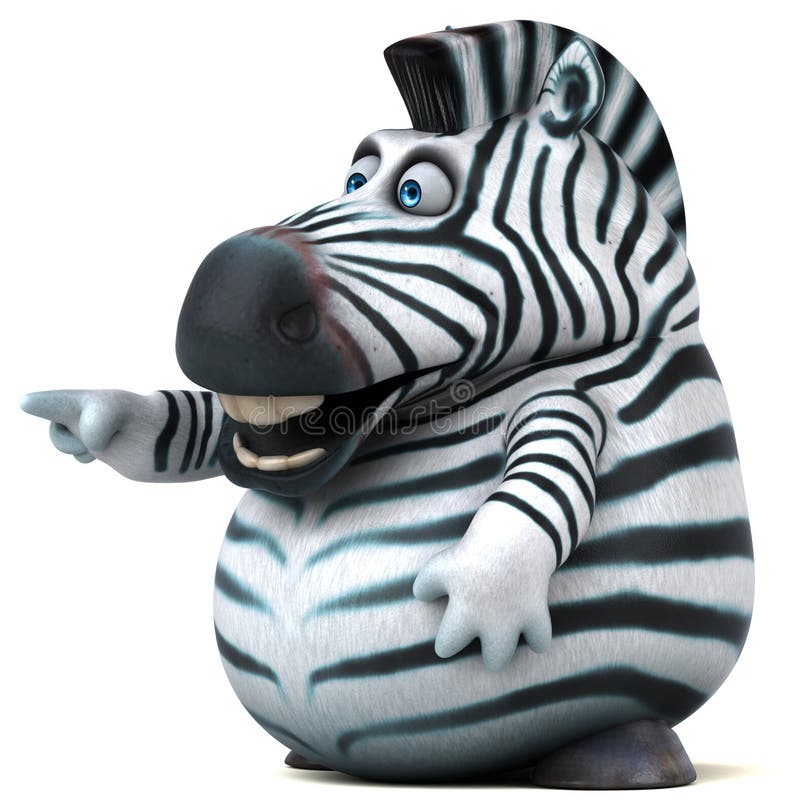 Fun Zebra - 3D Illustration Stock Illustration - Illustration of wild ...