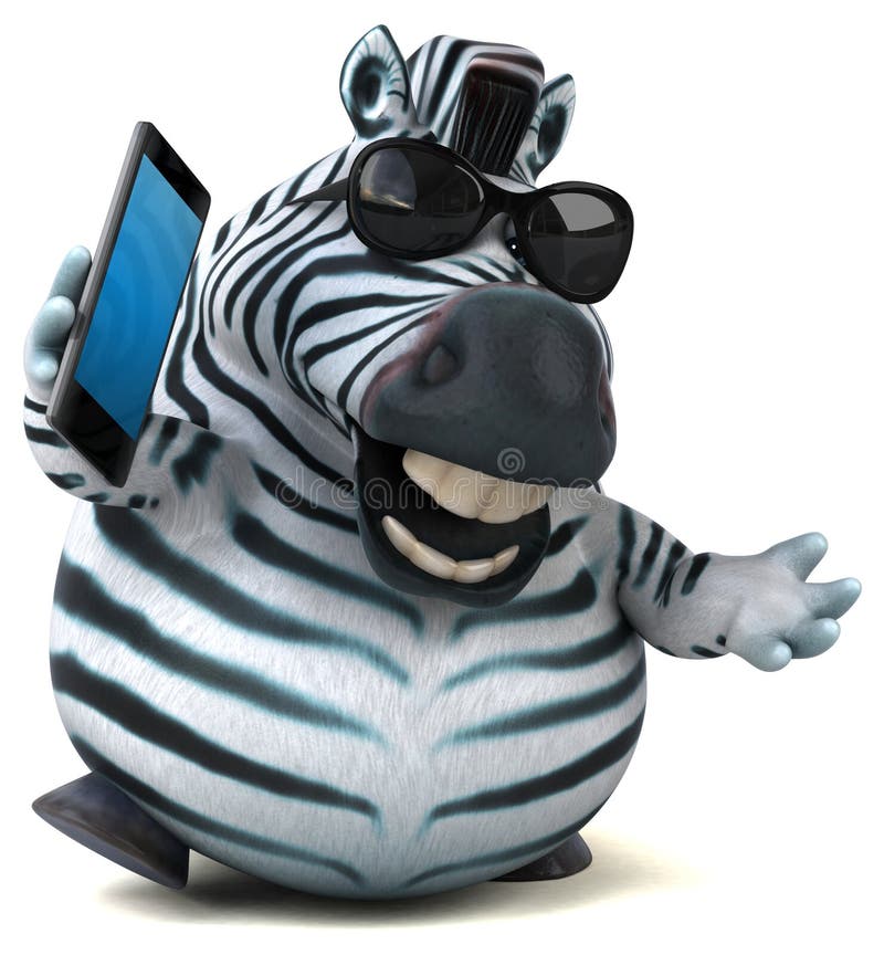 Fun Zebra - 3D Illustration Stock Illustration - Illustration of ...