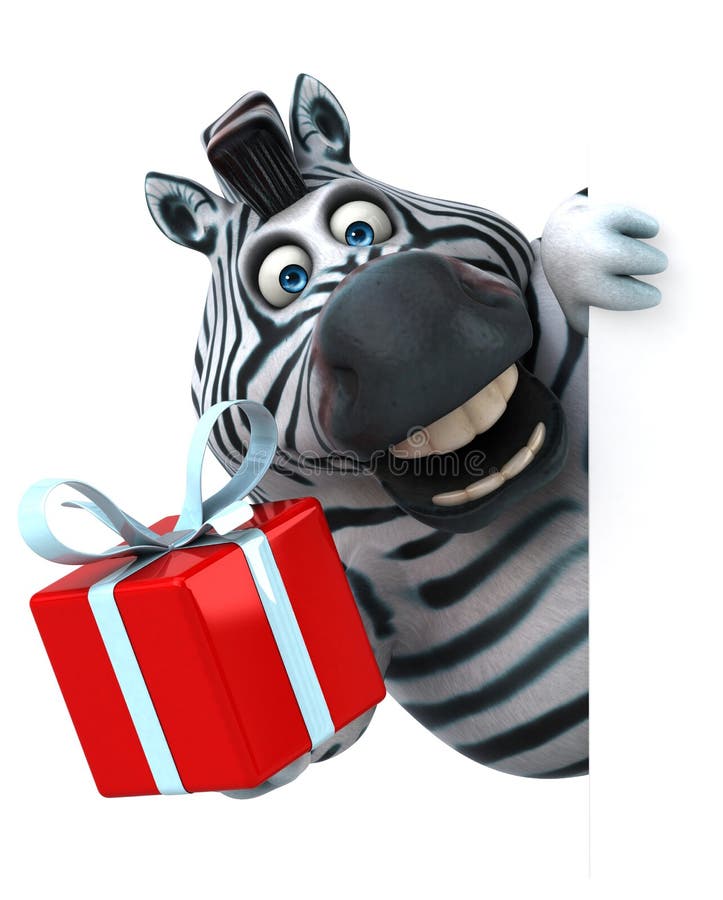 Fun Zebra - 3D Illustration Stock Illustration - Illustration of zebra ...