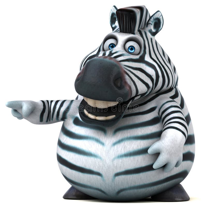 Fun Zebra - 3D Illustration Stock Illustration - Illustration of ...
