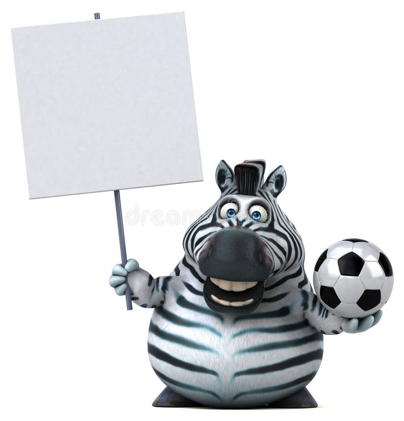 Fun Zebra - 3D Illustration Stock Illustration - Illustration of ...