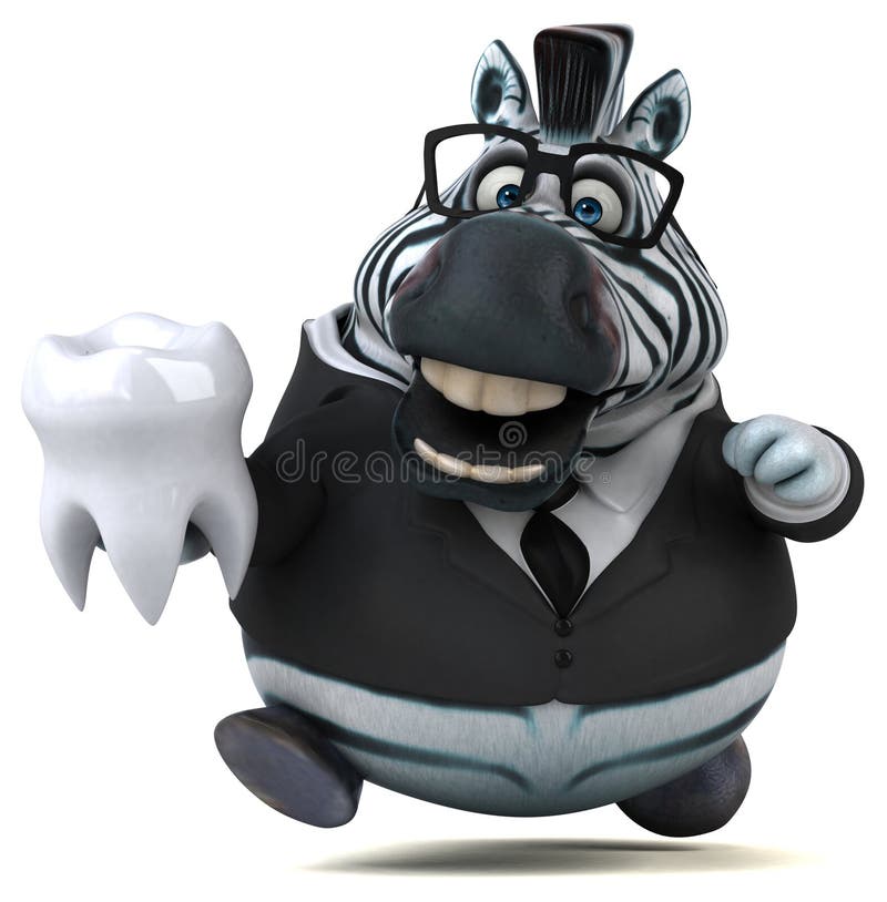 Fun Zebra - 3D Illustration Stock Illustration - Illustration of animal ...