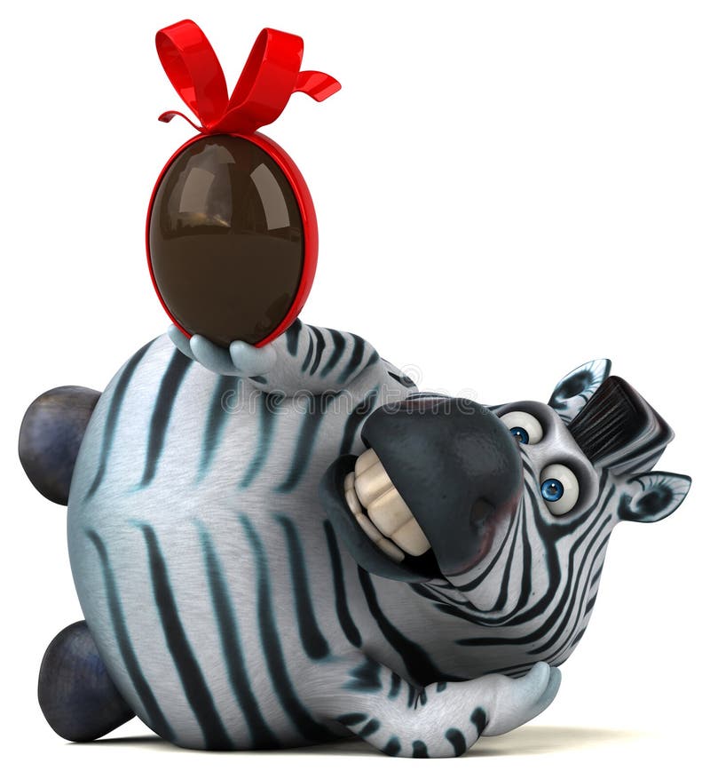 Fun Zebra - 3D Illustration Stock Illustration - Illustration of ...