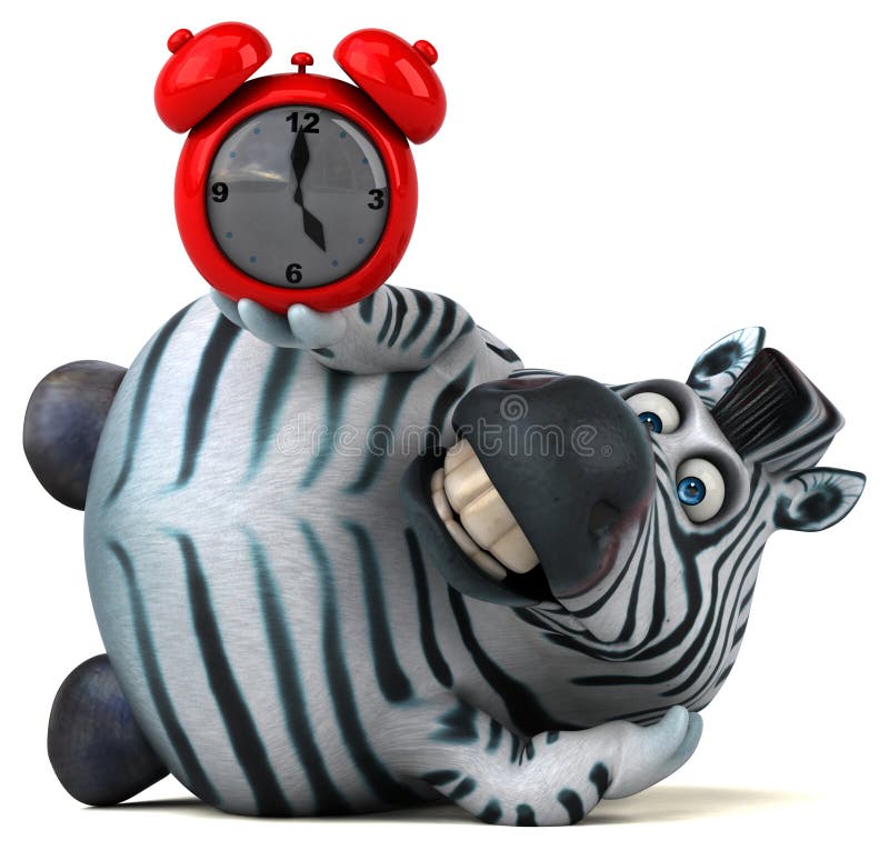 Fun Zebra - 3D Illustration Stock Illustration - Illustration of ...