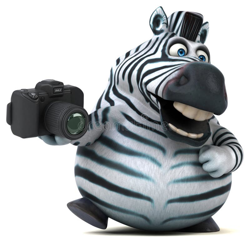 Fun Zebra - 3D Illustration Stock Illustration - Illustration of zebra ...