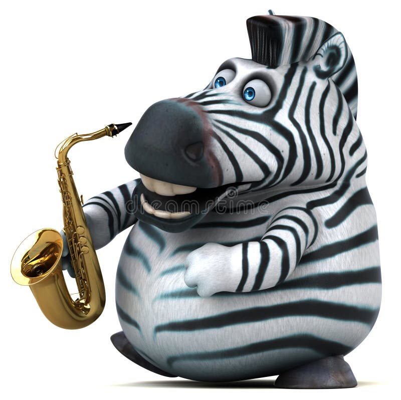 Fun Zebra - 3D Illustration Stock Illustration - Illustration of ...