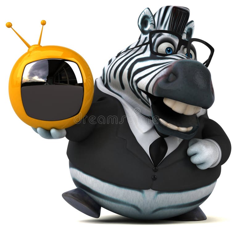 Fun Zebra - 3D Illustration Stock Illustration - Illustration of ...