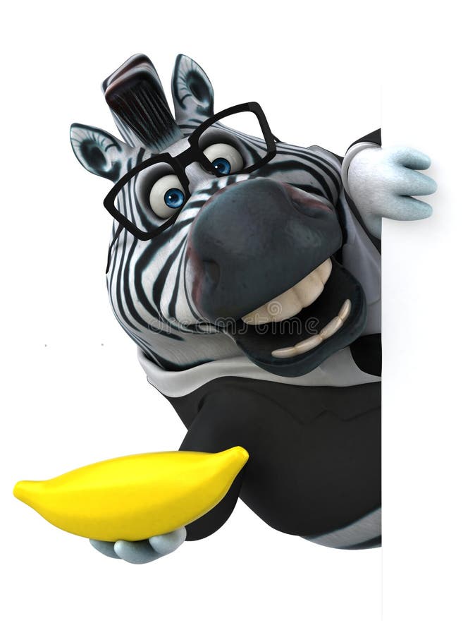 Fun Zebra - 3D Illustration Stock Illustration - Illustration of ...