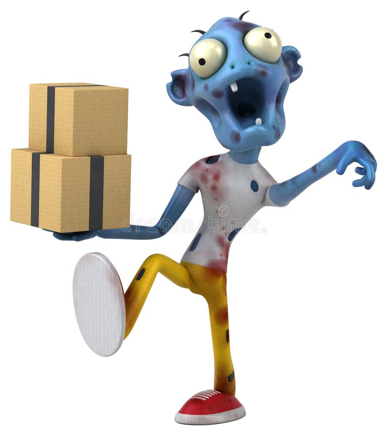 Fun Zombie - 3D Illustration Stock Illustration - Illustration of ...