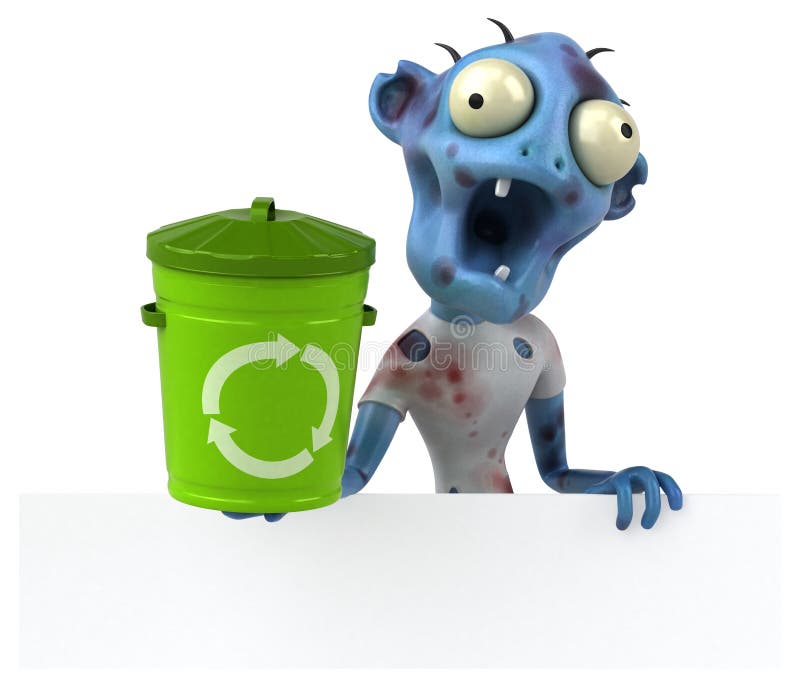 Fun Zombie - 3D Illustration Stock Illustration - Illustration of ...