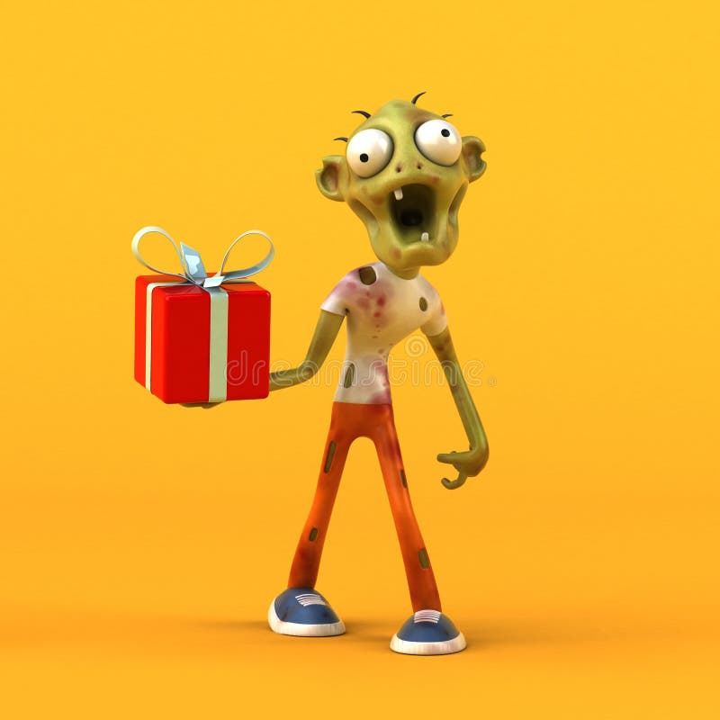 Fun Zombie - 3D Illustration Stock Illustration - Illustration of dead ...