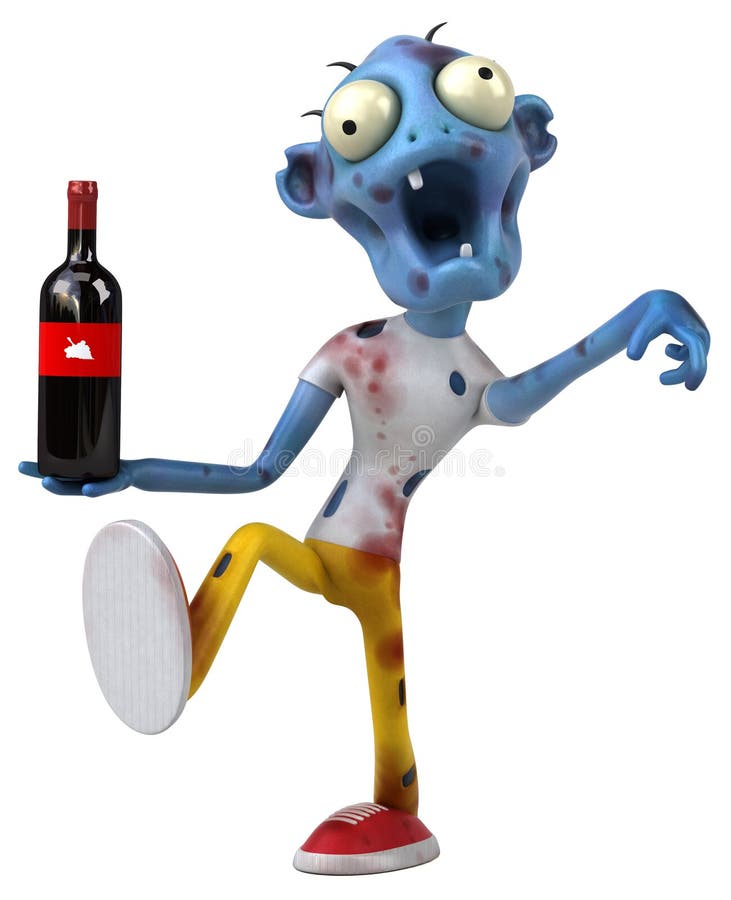 Fun Zombie - 3D Illustration Stock Illustration - Illustration of dead ...