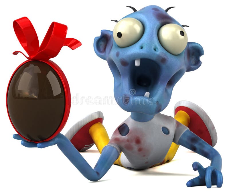 Fun Zombie - 3D Illustration Stock Illustration - Illustration of ...