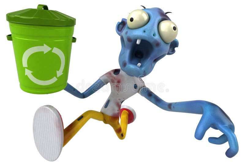 Fun Zombie - 3D Illustration Stock Illustration - Illustration of dead ...
