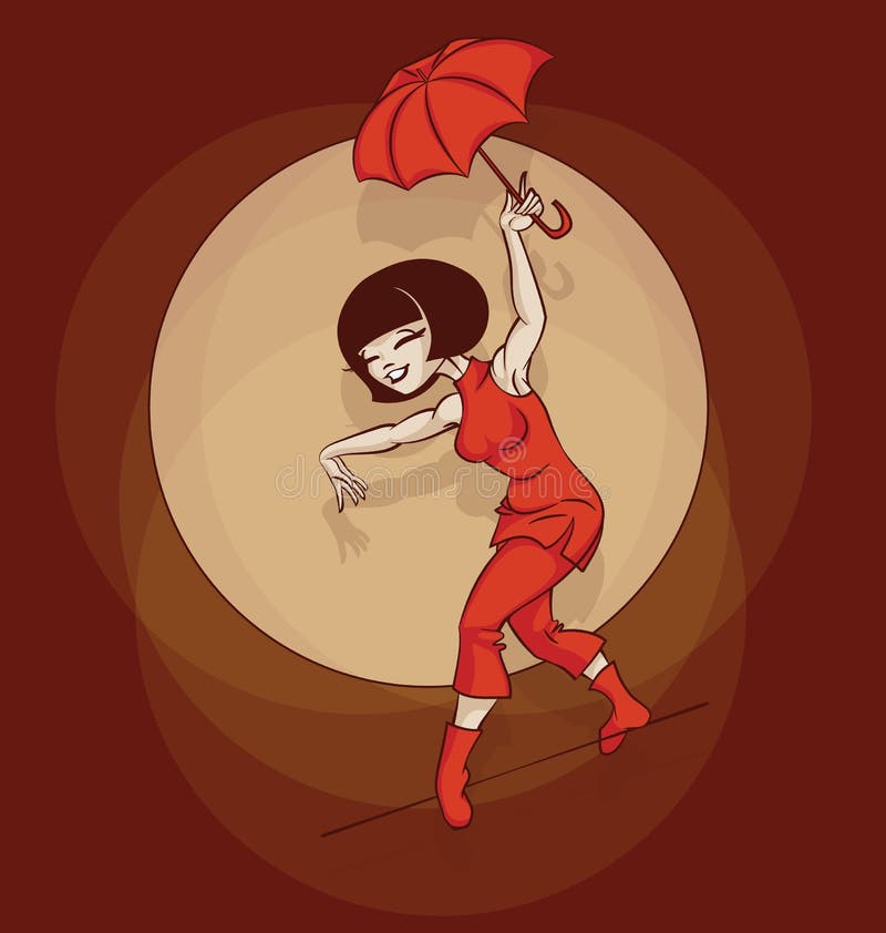 Funambule Mignon De La Bande Dessinée Pin- Illustration de Vecteur ...