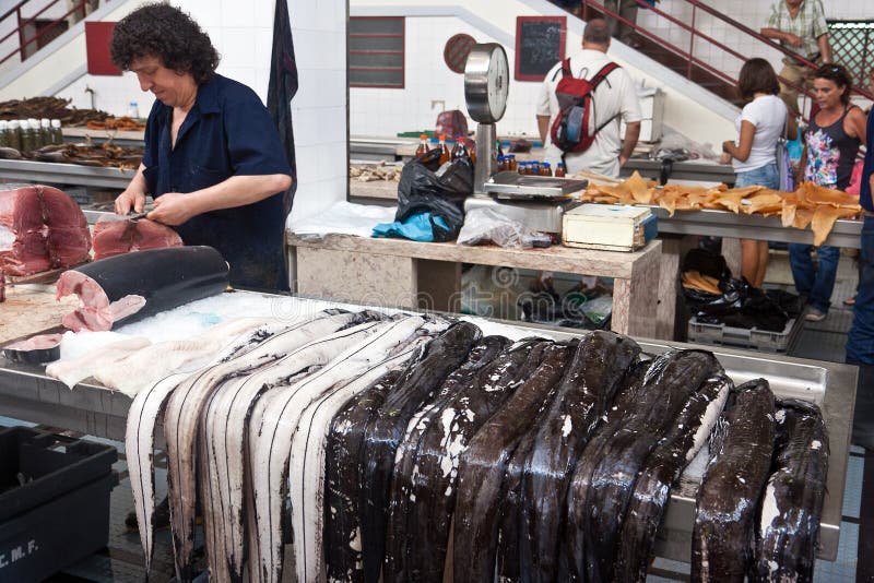 Market in Funchal, Madeira editorial photography. Image of color - 27367842