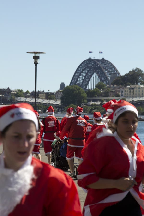 Funcionamento Do Divertimento De Santa De Sydney Imagem de Stock ...
